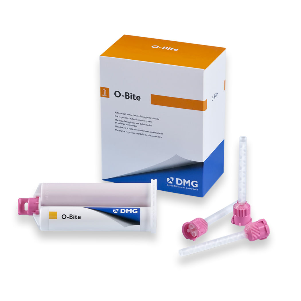 Registro Oclusal O-Bite AM 2 cartuchos de 50ml cada + 12 pontas misturadoras rosa - DMG - DentVi ...