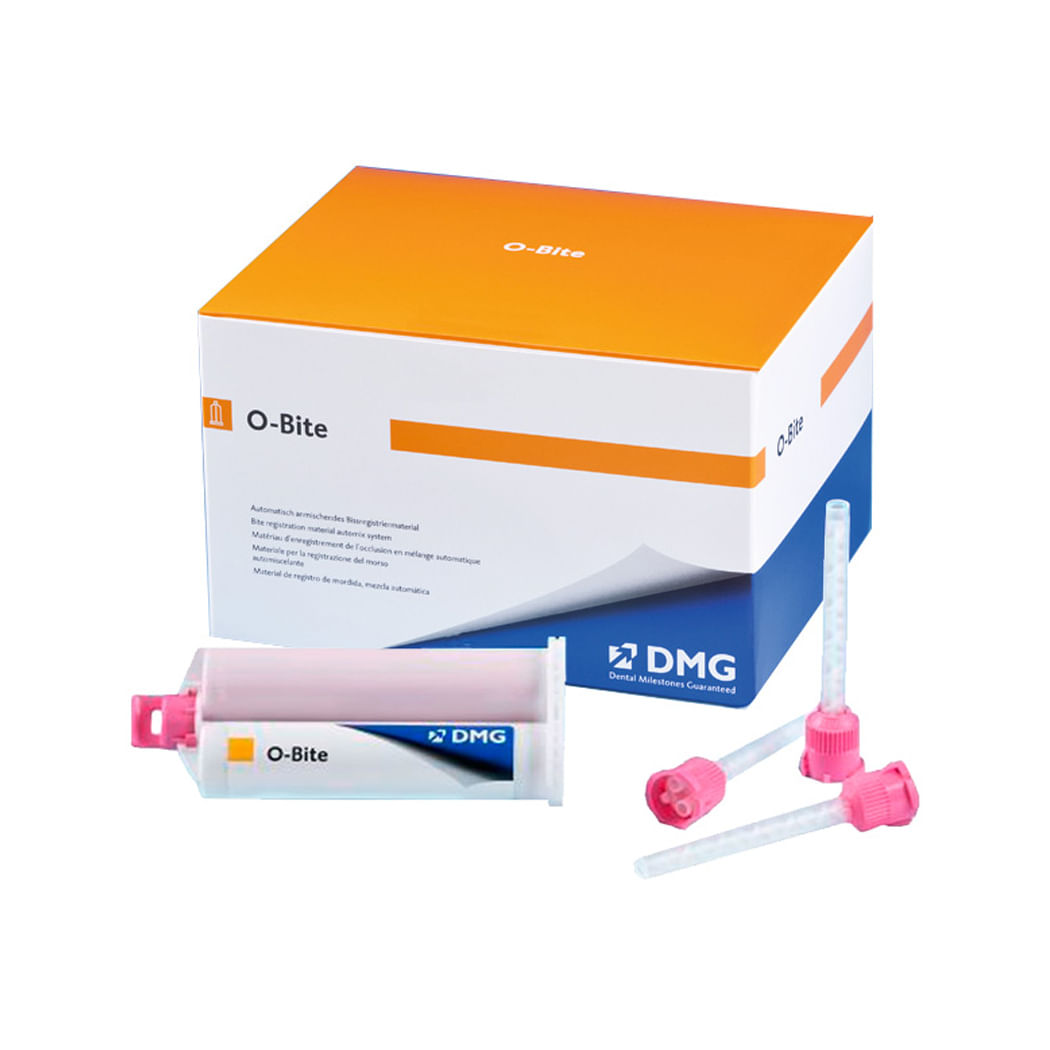 Registro Oclusal O-Bite Com 8 cartuchos de 50ml cada e 50 pontas misturadoras - DMG - DentVi - O ...